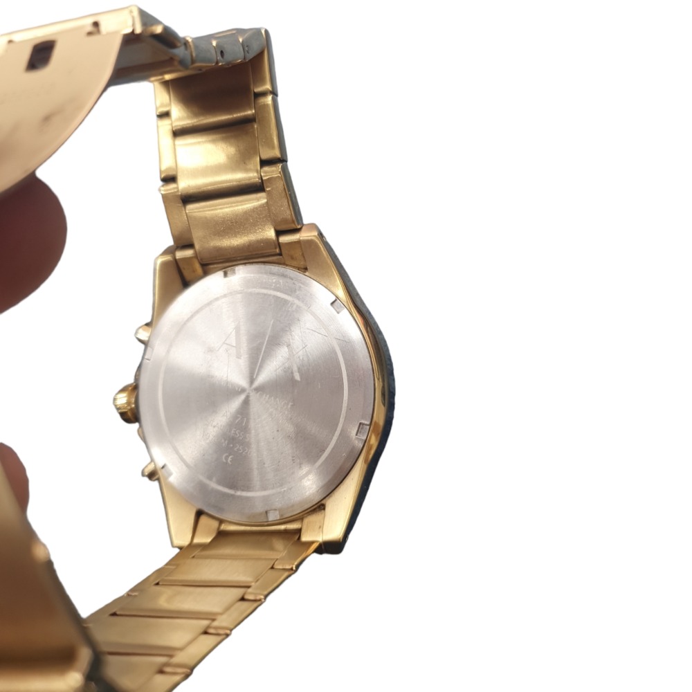 Pre-owned Armani exchange armani gold watch - Own4Less